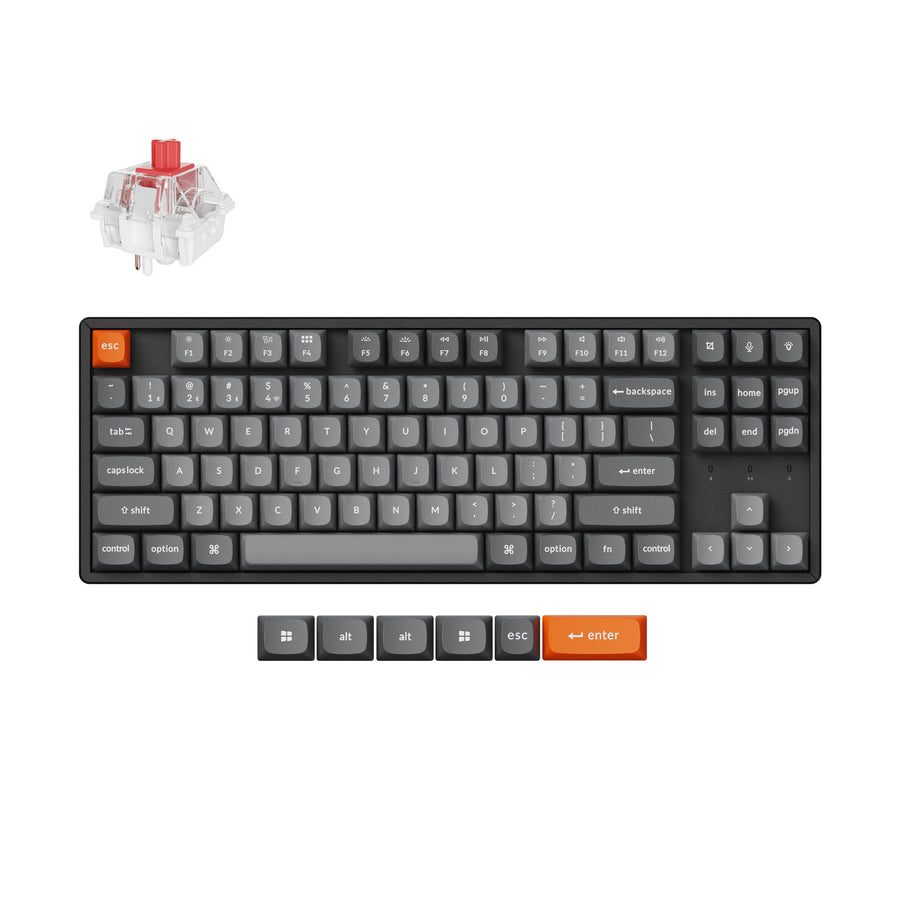 Keychron K8 Max (K8M-J1) QMK Wireless Mechanical Keyboard Red Switch Hot-Swap 80% US Layout ...